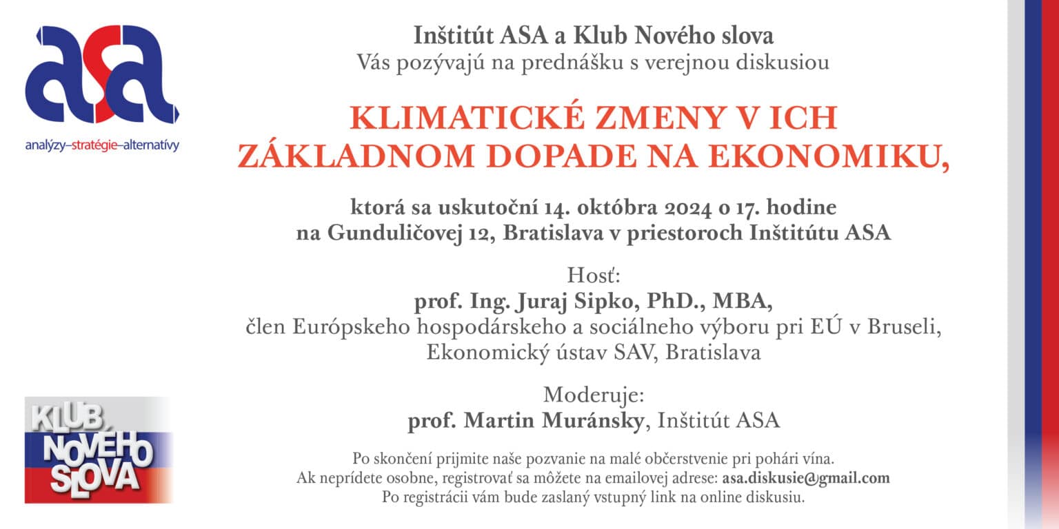 Klimatické zmeny v ich základnom dopade na ekonomiku - Noveslovo